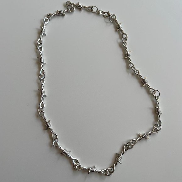 Accessories | Y2k 200s Vintage Retro Style Barbwire Thorn Emo Chain ...